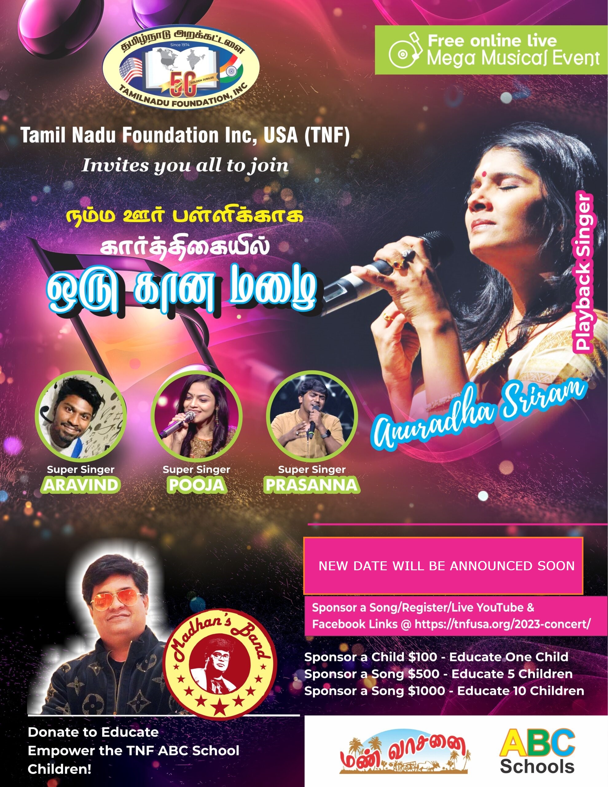 2023 Music Concert -Annual Fundraiser for ABC Schools & Chennai Flood ...